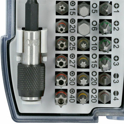 Bosch 64 Piece Screwdriver Drill Bit Set Colour Coded Magnetic Holder ...