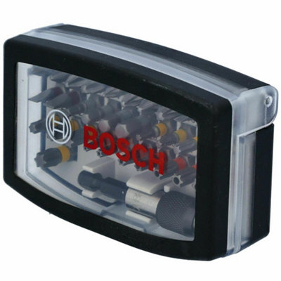 Bosch 64 Piece Screwdriver Drill Bit Set Colour Coded Magnetic Holder ...