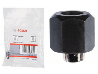 BOSCH 6mm Collet with Nut (To Fit: Bosch GKF 600 Palm Router) | DIY at B&Q