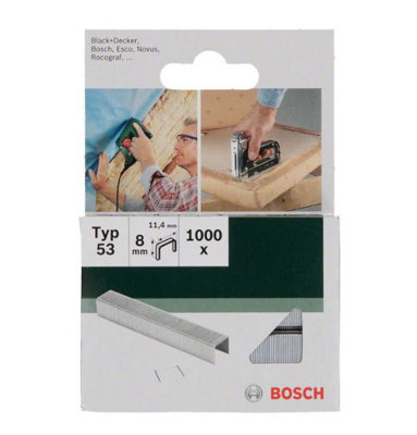 BOSCH 8mm Fine Wire Staples (1000/Pack) (To Fit: Bosch PTK 3.6 Li ...