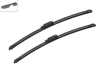BOSCH A017S Flat Wiper Blade Front Set 555/555mm Length Fits Audi A6 A6 ...