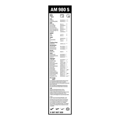 Bosch AeroTwin Front Wiper Blade Set Spoiler 600mm 475mm Fits Mercedes ...