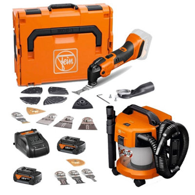 Bosch AMPShare Fein ASBS 18-10 AS 10L Vacuum + Multitool 18V 31PC X2 ...