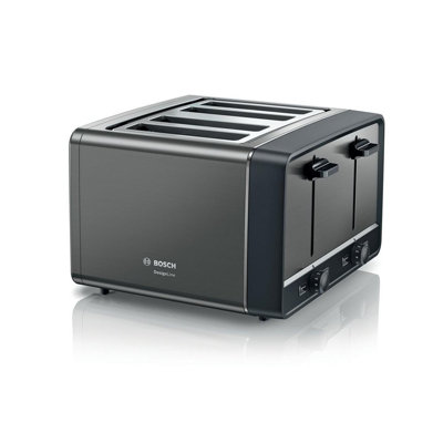 Bosch Designline TAT5P445GB 4 Slice Toaster, Anthracite