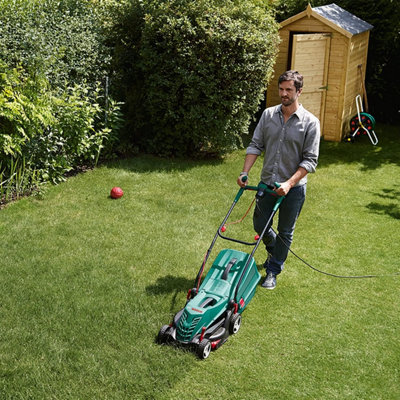 Bosch Electric Rotary Lawnmower Rotak Mower 36cm 1350w 40L + Long ...