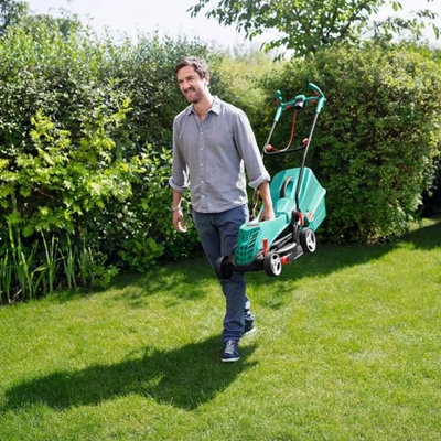 Bosch Electric Rotary Lawnmower Rotak Mower 36cm 1350w 40L + Long ...