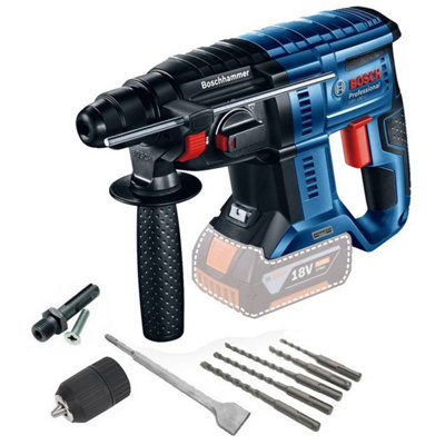 Bosch GBH 18V-21 SDS + Brushless Cordless Rotary Hammer Bare + Bits ...