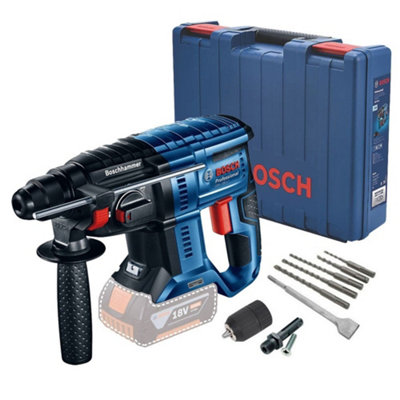 Bosch GBH 18V-21 SDS + Brushless Cordless Rotary Hammer Bare + Chisel ...