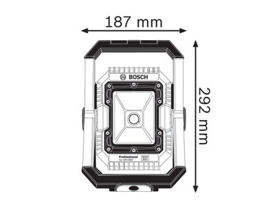 Bosch GLI 18V-1900 18v Lithium LED Cordless Floodlight Torch Work Site ...