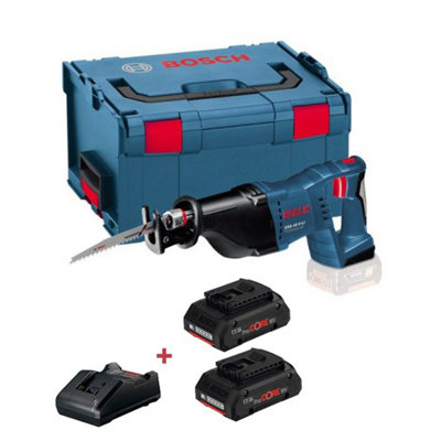 Bosch GSA 18V-LI 18v Reciprocating Sabre Saw GSA18V-LIN Lboxx + 2 x 4ah ...