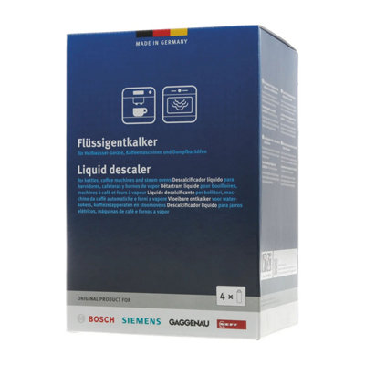Bosch Liquid Descaler for Kettles, Coffee Machines, Steam Ovens (4 x 250ml)
