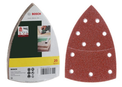 BOSCH Mixed Grit Delta Sanding Sheets (25/Pack) (For: Bosch EasySander ...