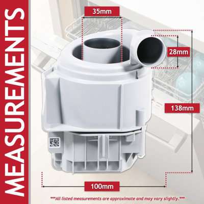 Bosch Neff Siemens Dishwasher Heat Pump Motor Flow Main Circulation ...