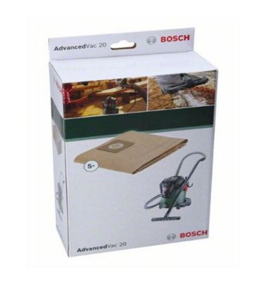 BOSCH Paper Dust Bags (5/Pack) (To Fit: Bosch AdvancedVac 20 Vacuum ...