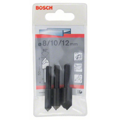 Bosch Professional 3-Piece Countersink Bit Set - 50mm, 6-8mm, 8-12mm