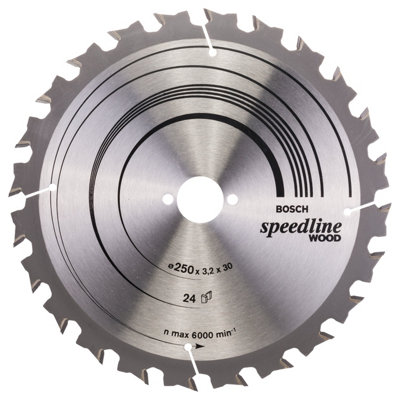 Bosch Professional Speedline Wood Circular Saw Blade - 250 x 30 x 3.2 ...