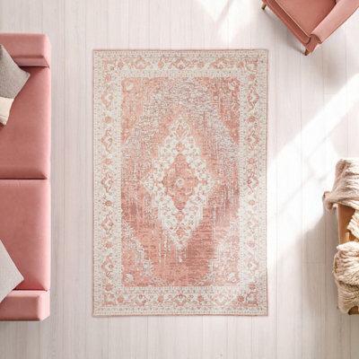 Bosie By Premier Morvi Small Pink Rug | DIY at B&Q