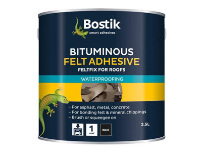 Bostik 30811934 Bituminous Felt Adhesive 2.5 litre BST164024 | DIY at B&Q