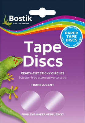 Bostik Tape Discs Ready Cut Circles of Single Sided Translucent ...