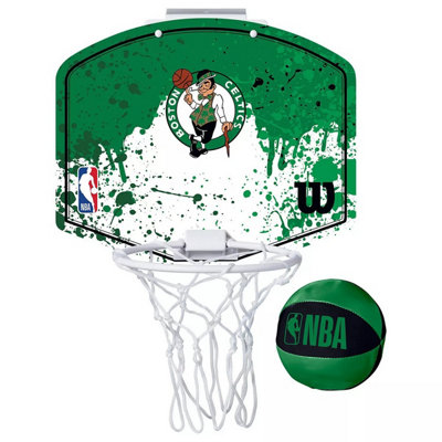 Boston Celtics Wilson Mini Basketball Hoop Set Green/White/Black (One Size)