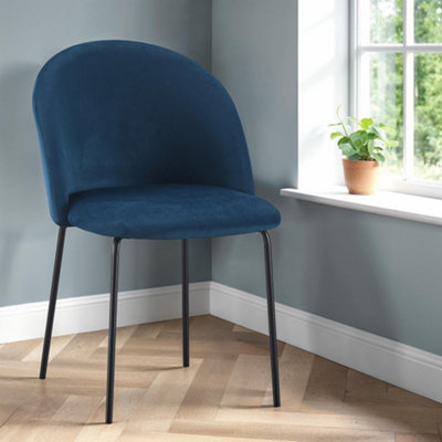 BOSTON CHAIRS SAPPHIRE BLUE VELVET (BOX OF 4)