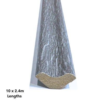 Boston Grey Oak Scotia Beading Flooring Edging Strips 10 x 2.4m Long ...