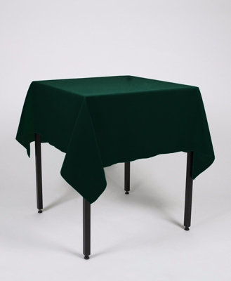 Bottle Green Square Tablecloth 91cm x 91cm (36" x 36") | DIY at B&Q