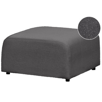 Boucle Ottoman Dark Grey FALSTERBO | DIY at B&Q