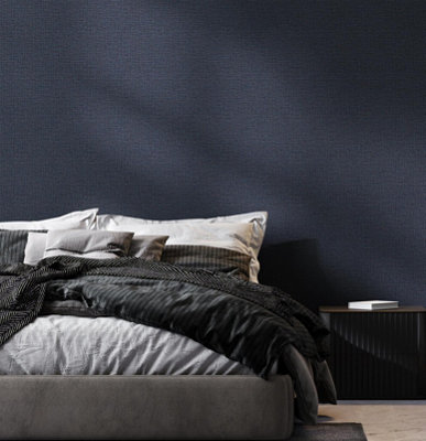 Boutique Breeze Texture Blue Metallic Shimmer Wallpaper