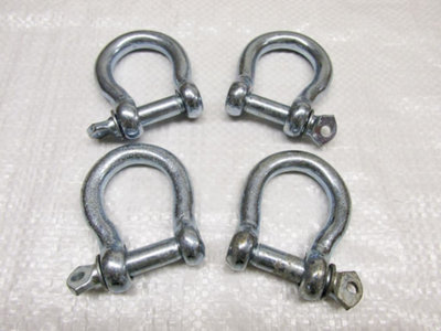 Bow Shackle Screw Pin Galvanised 5MM X4 (Commercial Chain Connector ...