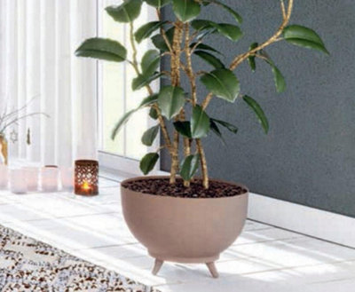 Bowl Planter Plant Pot Legs Oval Flower Modern Decorative Saucer Indoor ...