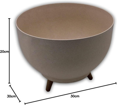 Bowl Planter Plant Pot Legs Oval Flower Modern Decorative Saucer Indoor ...