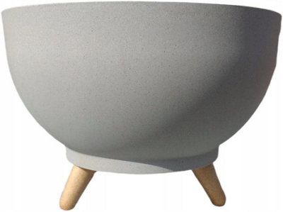 BOWL PLANTER PLANT POT LEGS OVAL FLOWER MODERN DECORATIVE SAUCER INDOOR ...