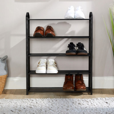Bowland 5 Tier Metal Plastic Shoe Storage Rack Hallway Entryway Shelving