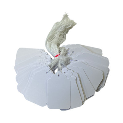 Box of 1000 White Merchandise Tags 73mm x 44mm