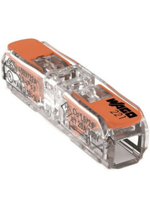 Box of 60 WAGO 1Way Slim Inline Reusable Electrical Wire Block Cable ...