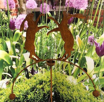 Buy Boxing Hares Wind Rocker Double Bare Metal/Ready to Rust - Steel ...