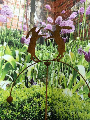 Boxing Hares Wind Rocker Double Bare Metal/Ready to Rust - Steel - W54 ...