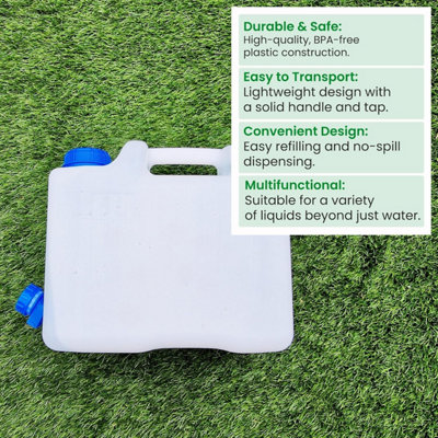 BPA Free Plastic Water Container with Tap - Portable Water Container ...