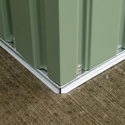 BPS Deluxe Outdoor Apex Steel Garden Shed 7 x 6ft Grey - Easy Assembly ...