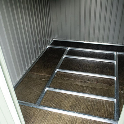 BPS Deluxe Outdoor Apex Steel Garden Shed 7 x 6ft Grey - Easy Assembly ...