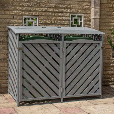BPS Double Deluxe Wooden Bin Store
