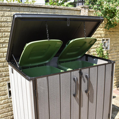 BPS Grand Plastic Storage Box 1200L- Weather Resistant - Outdoor Bin ...