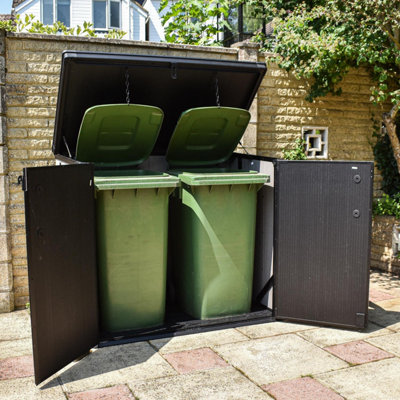 BPS Grand Plastic Storage Box 1200L- Weather Resistant - Outdoor Bin ...