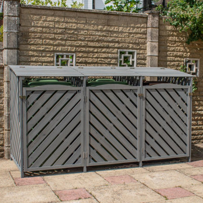 BPS Triple Deluxe Wooden Bin Store