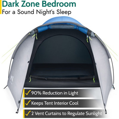 Bracken 2 Man Tent With Porch Waterproof at 3000mm HH Camping Festival ...