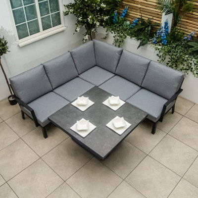 Bracken Outdoors Miami Deluxe Aluminium Compact Corner Set with ...