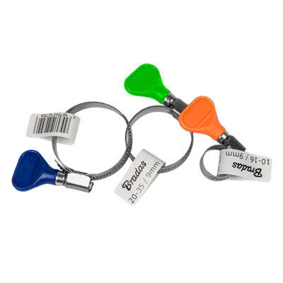 Bradas 10 x Stainless Steel Hose Clips Pipe Clamps 30-45mm Butterfly No ...
