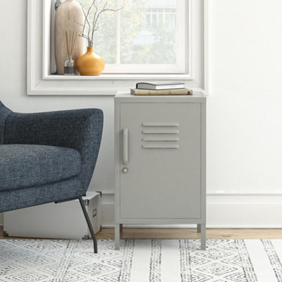 Bradford Metal Locker End Table Taupe