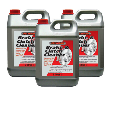 Brake & Clutch Cleaner Removes Oil Grease Dust Pats Degreaser Polygard 3x5L